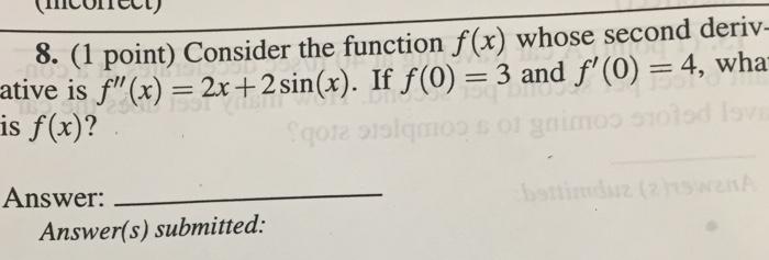 Solved Consider the function f(x) whose second derivative is | Chegg.com
