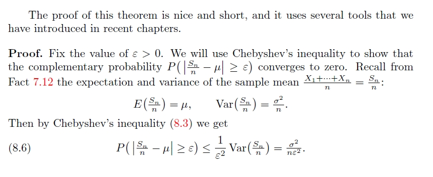 By mimicking the proof of Theorem 8.7 (Weak Law of | Chegg.com