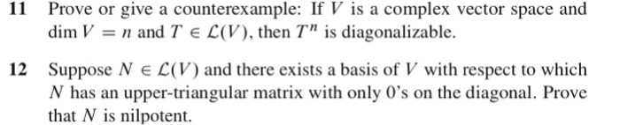Solved Prove or give a counterexample: If V is a complex | Chegg.com