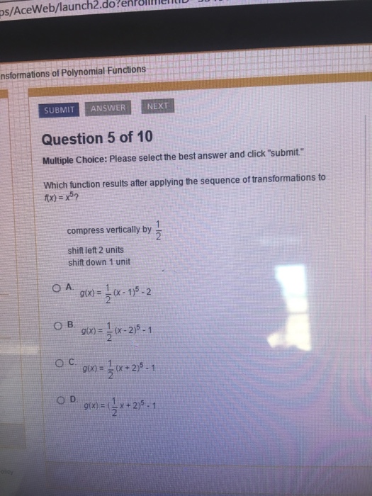 Solved Which function results after applying the sequence of | Chegg.com