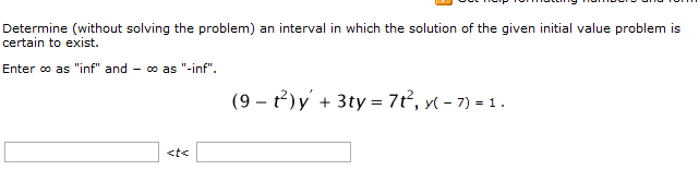 Solved Determine (without solving the problem) an interval | Chegg.com