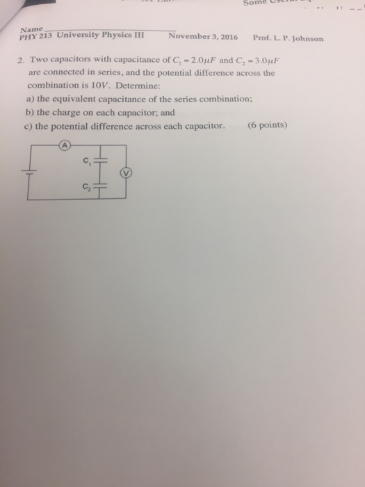 Solved Two capacitors with capacitance of C_1 = 2.0 mu F and | Chegg.com
