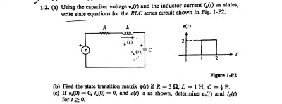 Solved Using the capacitor voltage upsilon_c(t) and the | Chegg.com
