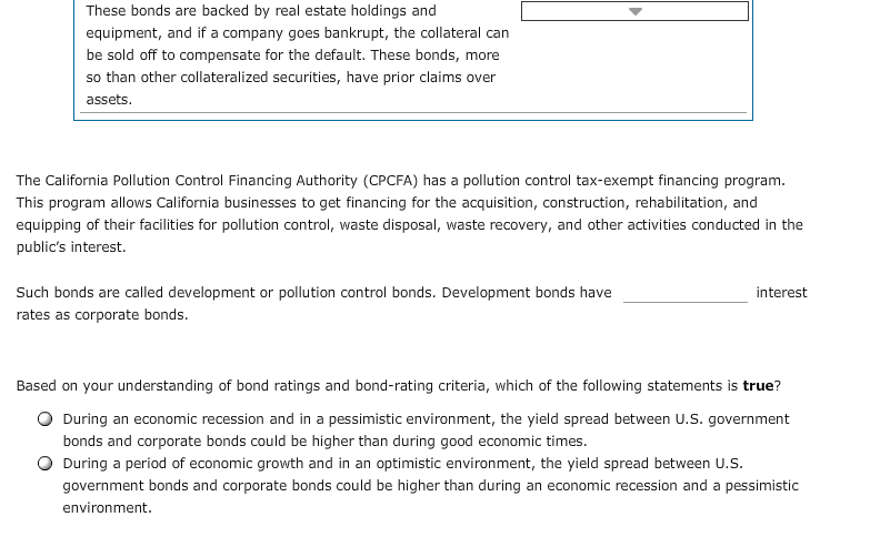Solved 10. More on types of bonds A legal document that | Chegg.com