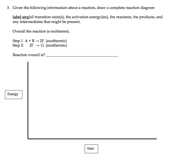 Solved 3. Given the following information about a reaction, | Chegg.com
