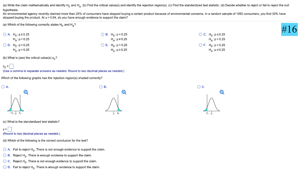 Solved (a) Write the claim mathematically and identify H_0 | Chegg.com