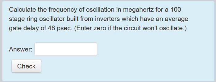 Solved Calculate the frequency of oscillation in megahertz | Chegg.com