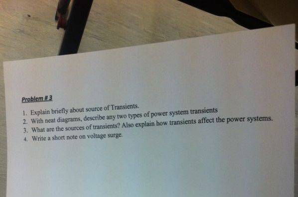 Solved Explain briefly about source of Transients. With | Chegg.com