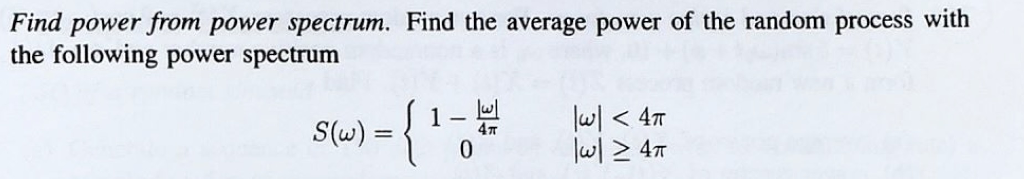 Solved Find power from power spectrum. Find the average | Chegg.com