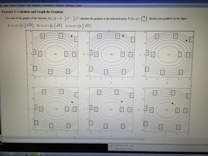 Solved Calculate and Graph the Gradient For each of die | Chegg.com