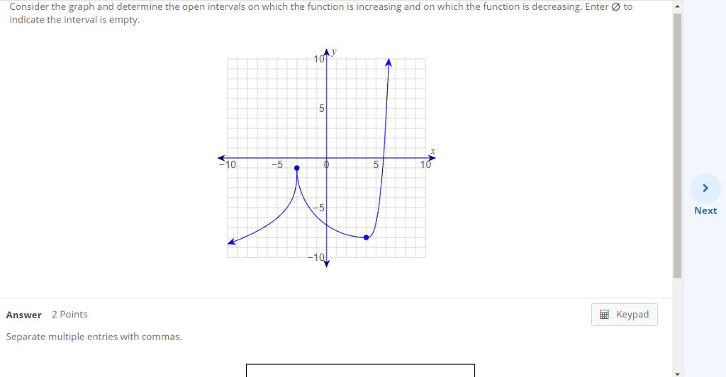 Solved Consider the graph and determine the open intervals | Chegg.com