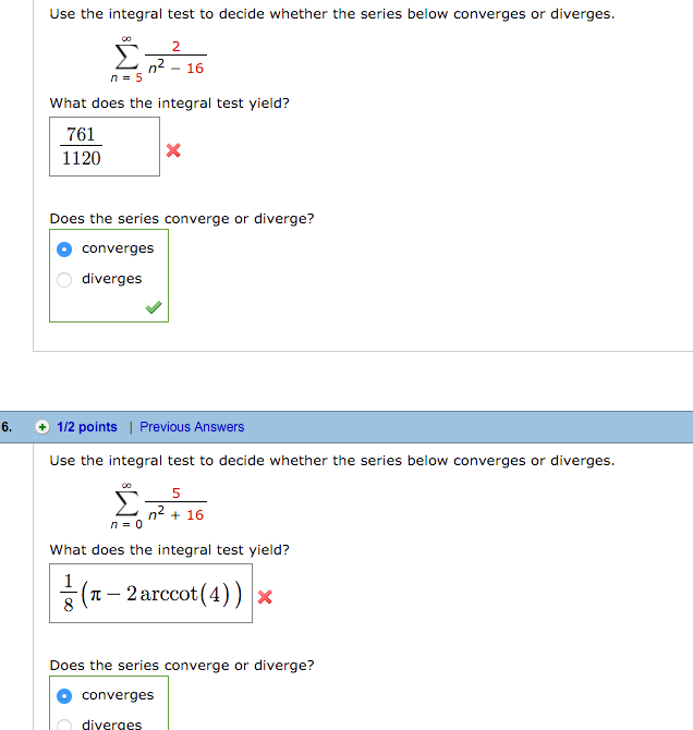 Solved Use the integral test to decide whether the series | Chegg.com