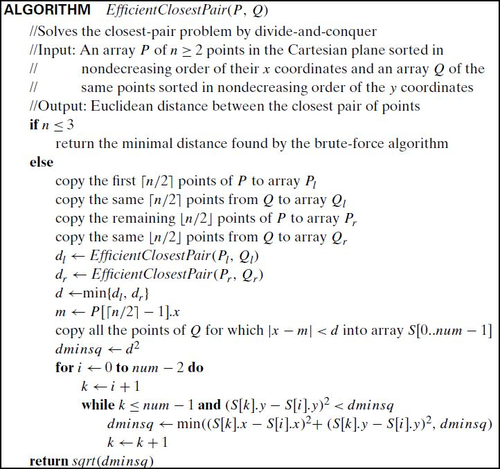 Solved Algorithm Efficientclosestpair P Q Solves The
