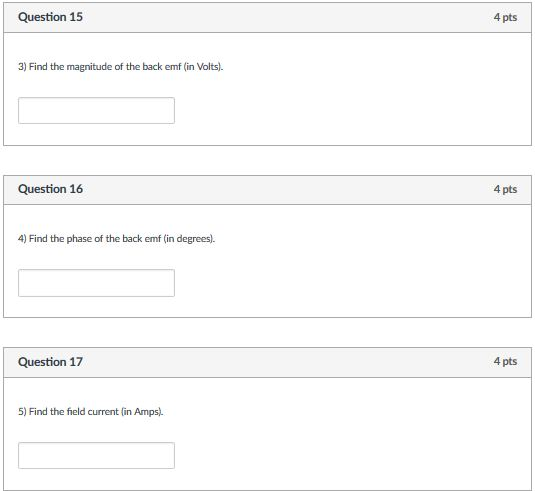 Solved 4 pts Question 13 Synchronous Machines The equivalent | Chegg.com