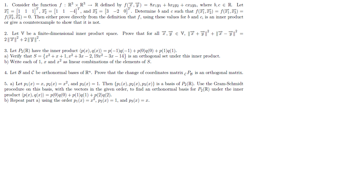 Solved Consider the function f : R3 times R3 rightarrow R | Chegg.com