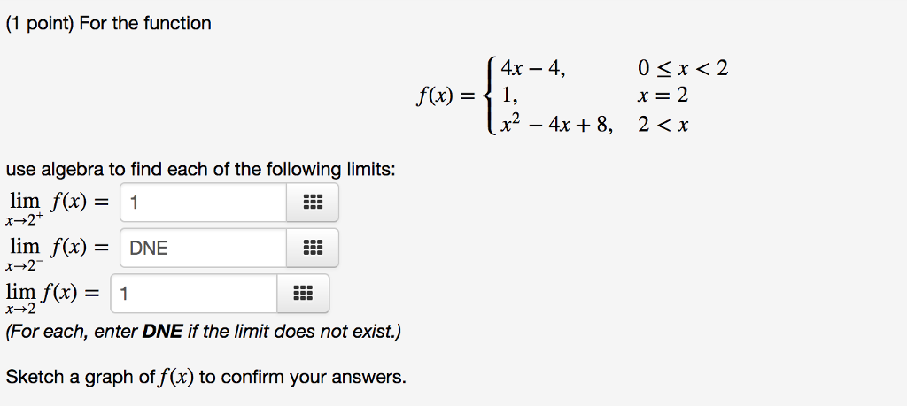 Solved For the function f(x) = {4x - 4, 0 lessthanorequalto | Chegg.com