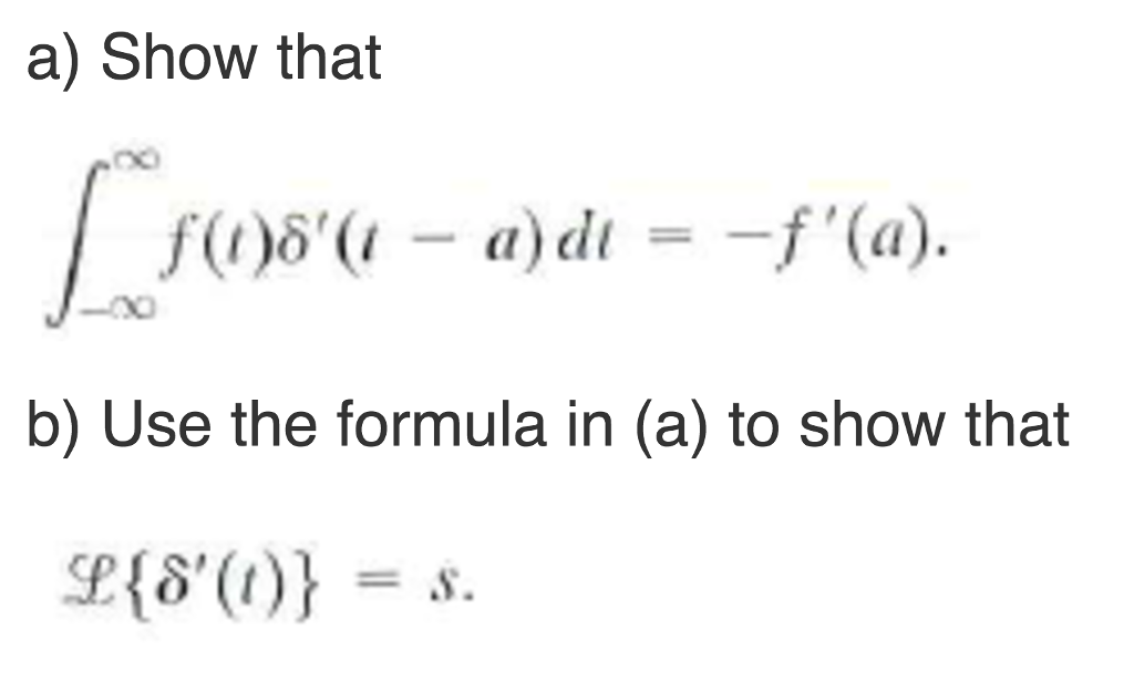 Solved Show that integral_-infinity^infinity f(t) theta'(t | Chegg.com