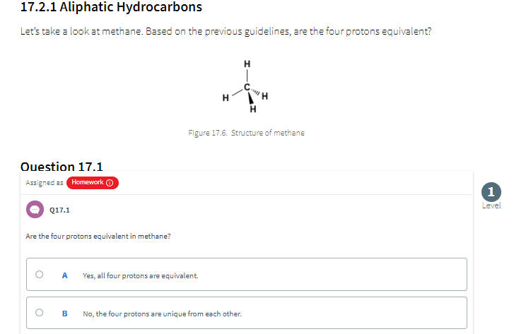 Solved 17.2.1 Aliphatic Hydrocarbons Let's take a look at | Chegg.com