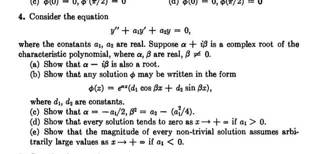 Solved 4. Consider the equation where the constants a, a2 | Chegg.com