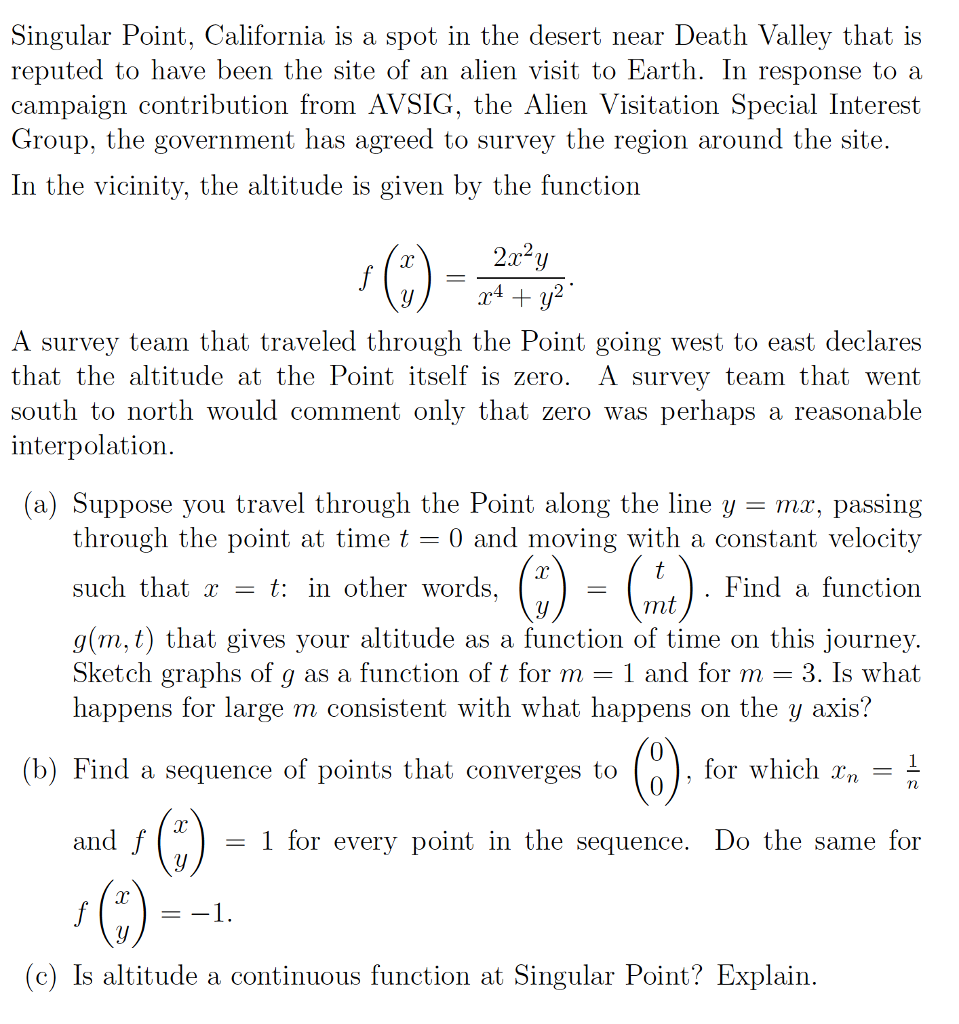 Suppose you travel through the Point along the line y | Chegg.com