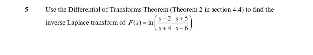 Solved Use the Differential of Transforms Theorem (Theorem 2 | Chegg.com
