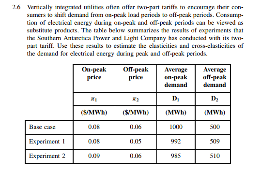 Solved 2.6 Vertically integrated utilities often offer | Chegg.com