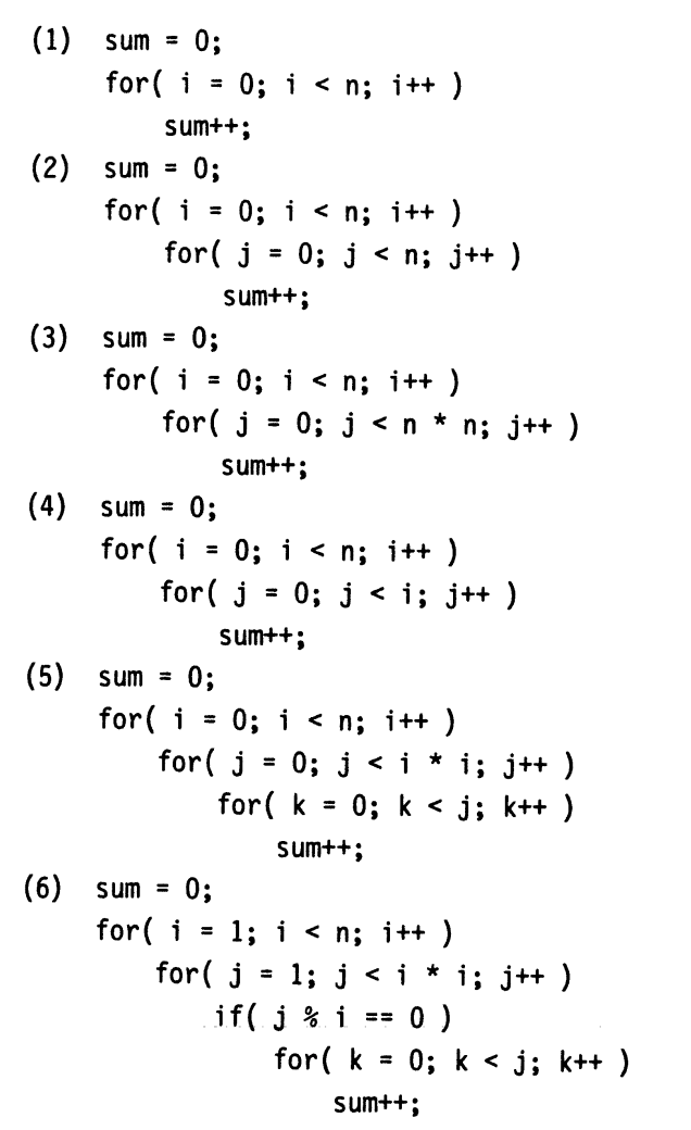 Solved 2.7) For each of the following six program fragments: | Chegg.com