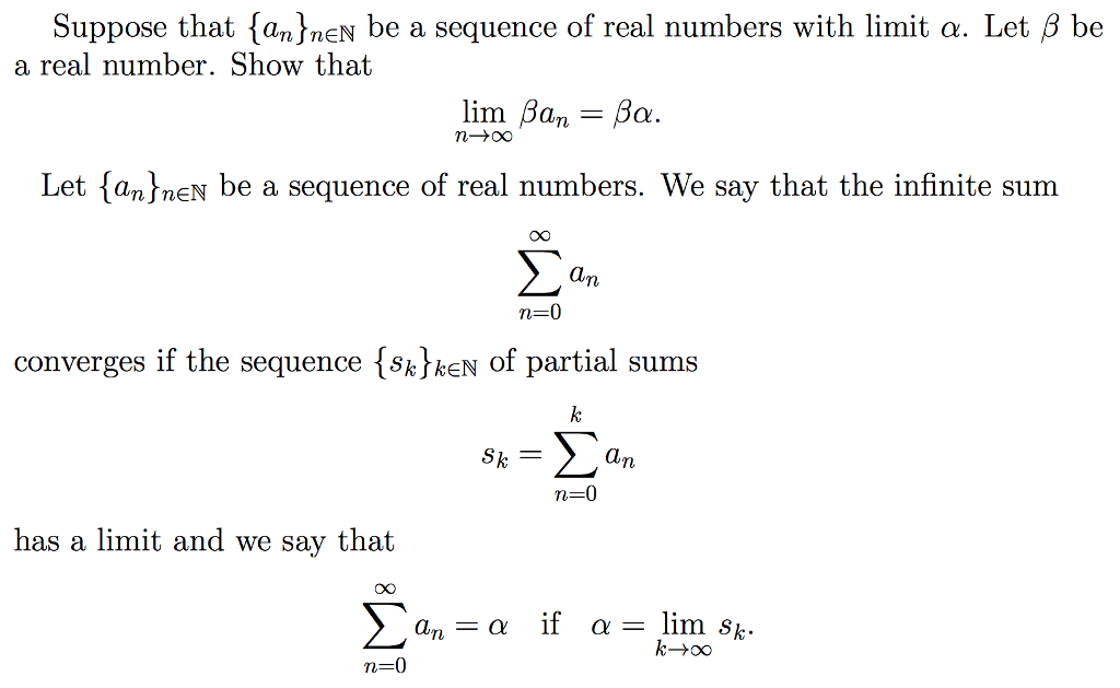 Solved Suppose that {a_n}_n elementof N be a sequence of | Chegg.com