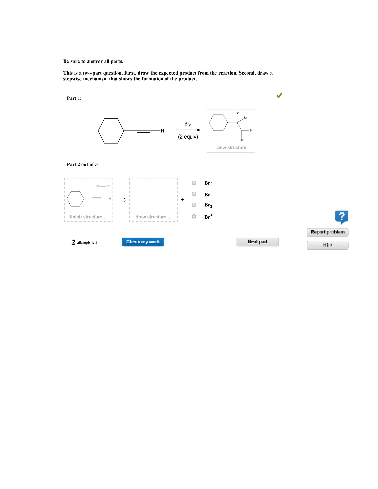 Solved Be sure to answer all parts. This is a two-part | Chegg.com