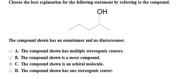 Solved Choose the best explanation for the following | Chegg.com Solved Choose the best explanation for the following | Chegg.com