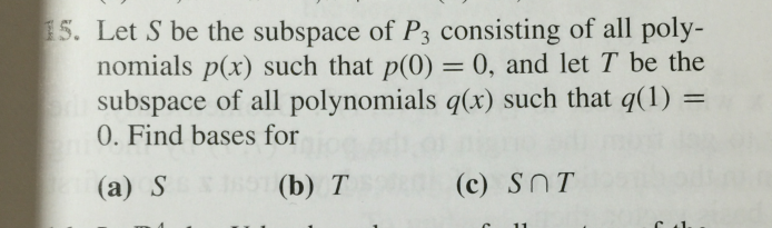 Solved Let S be the subspace of P_3 consisting of all | Chegg.com