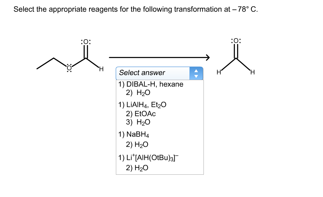 Solved Select the appropriate reagents for the following | Chegg.com