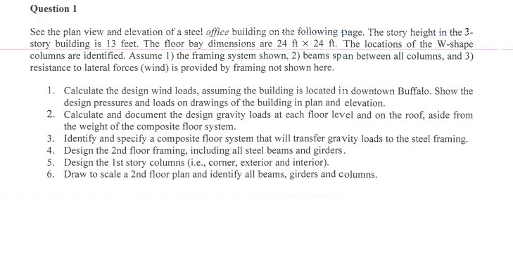 See the plan view and elevation of a steel office | Chegg.com