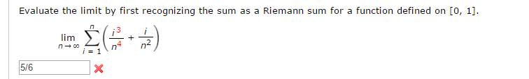 Solved Evaluate The Limit By First Recognizing The Sum As A