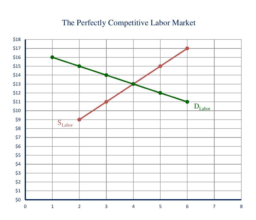 Solved The Perfectly Competitive Labor Market $18 $17 $16 | Chegg.com