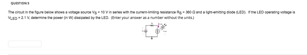 Solved QUESTIONS If the LED operating voltage is The circuit | Chegg.com