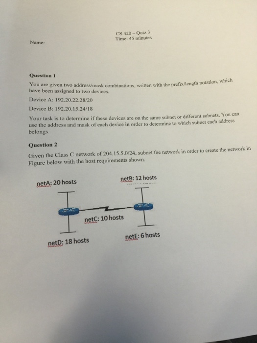 Solved You are given two address mask combinations, written | Chegg.com