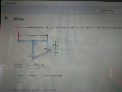 Solved For the frame and loading shown in the figure, | Chegg.com