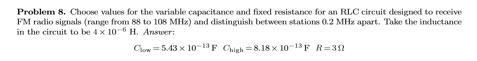 Solved Choose values for the variable capacitance and fixed | Chegg.com