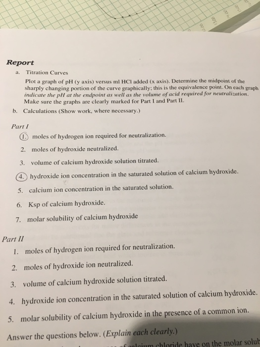 Titration Curves Plot a graph of pH (y axis) versus | Chegg.com
