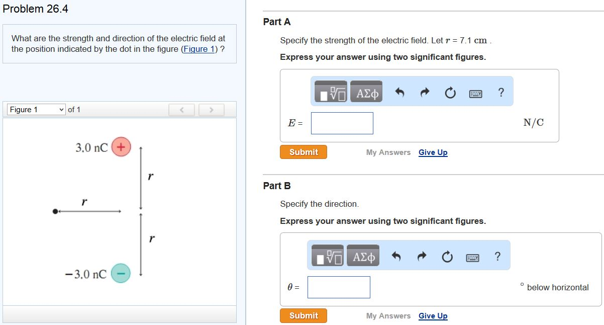 Solved What are the strength and direction of the electric | Chegg.com