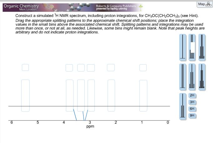 Solved Construct a simulated 1H NMR spectrum, including | Chegg.com