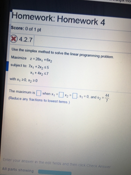 Solved Use The Simplex Method To Solve The Linear 