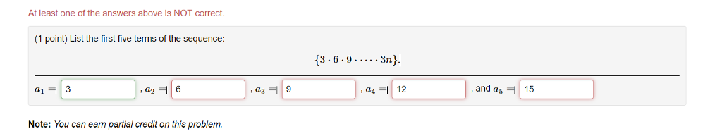 Solved List the first five terms of the sequence: {3 middot | Chegg.com
