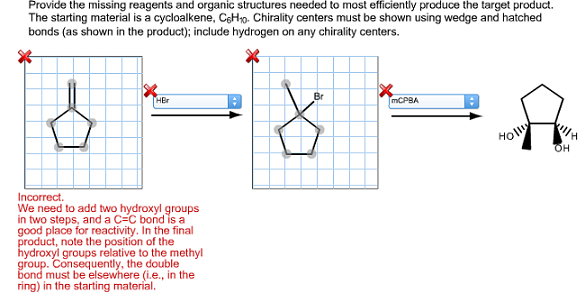 Provide the missing reagents and organic structures | Chegg.com