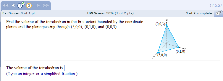 Solved Find the volume of the tetrahedron in the first | Chegg.com