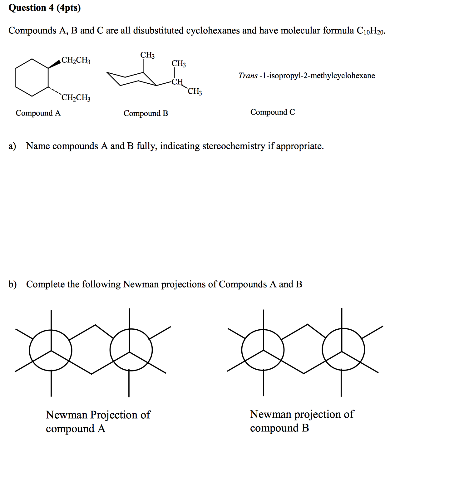 Solved Compounds A B and C are all disubstituted | Chegg.com