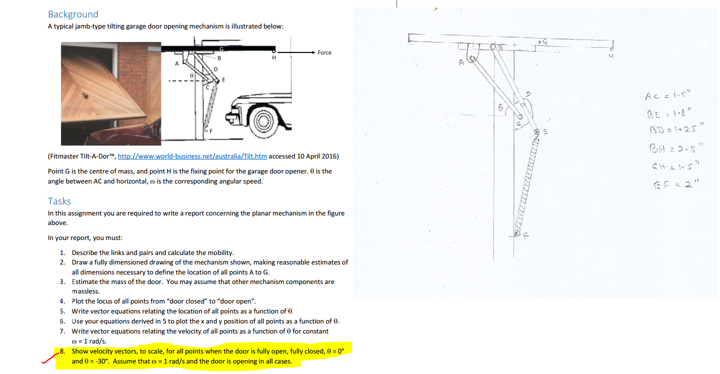 Solved A typical jamb-type tilting garage door opening | Chegg.com