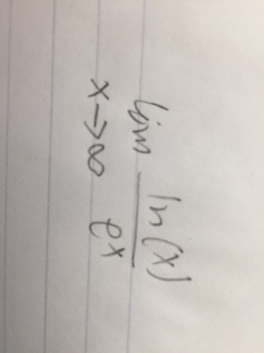 Solved Find the limit lim_x rightarrow infinity ln (x)/e^x | Chegg.com