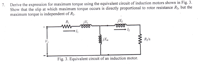 Solved 7. Derive the expression for maximum torque using the | Chegg.com
